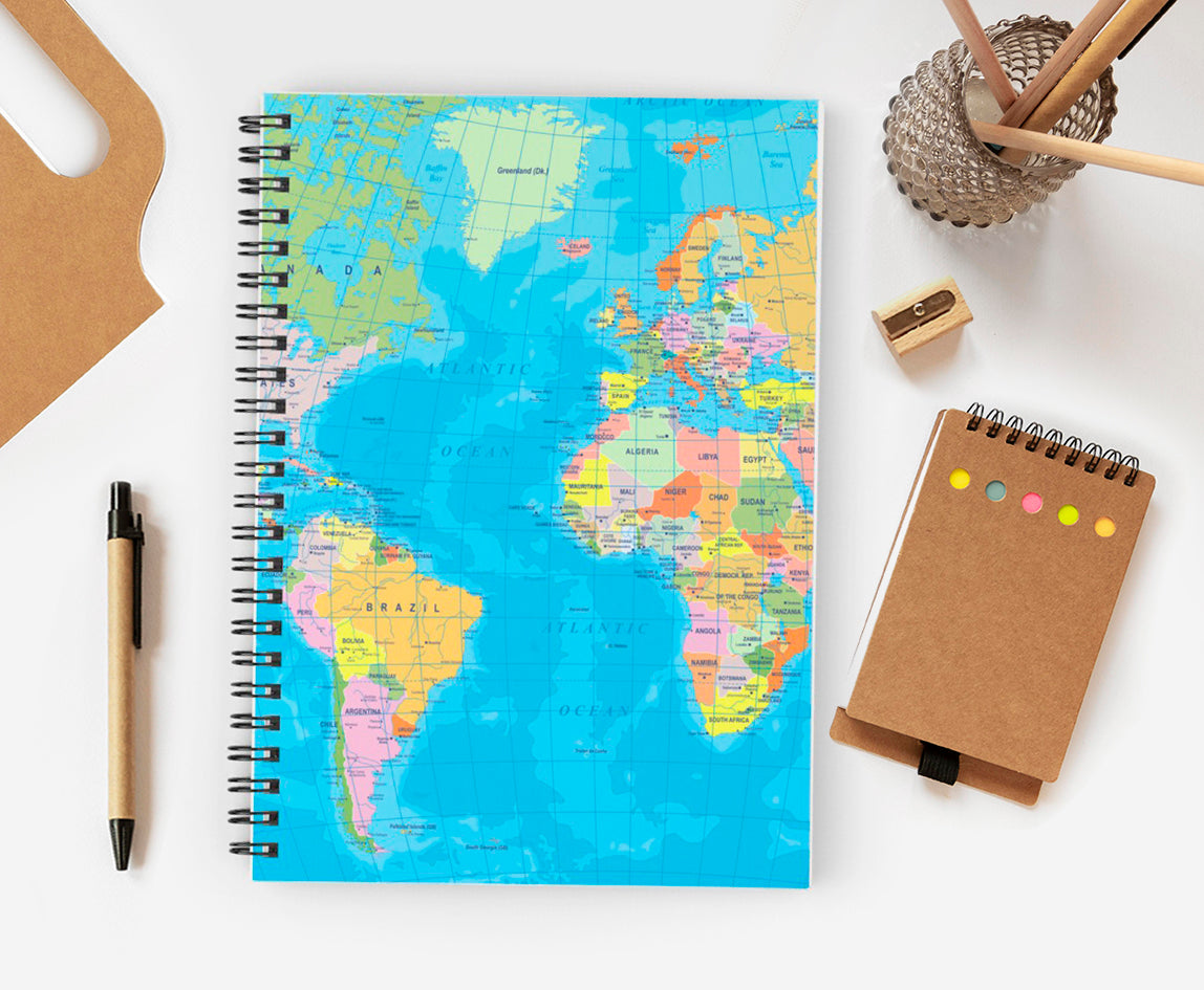 world map notebook 1# – Pineapplearti